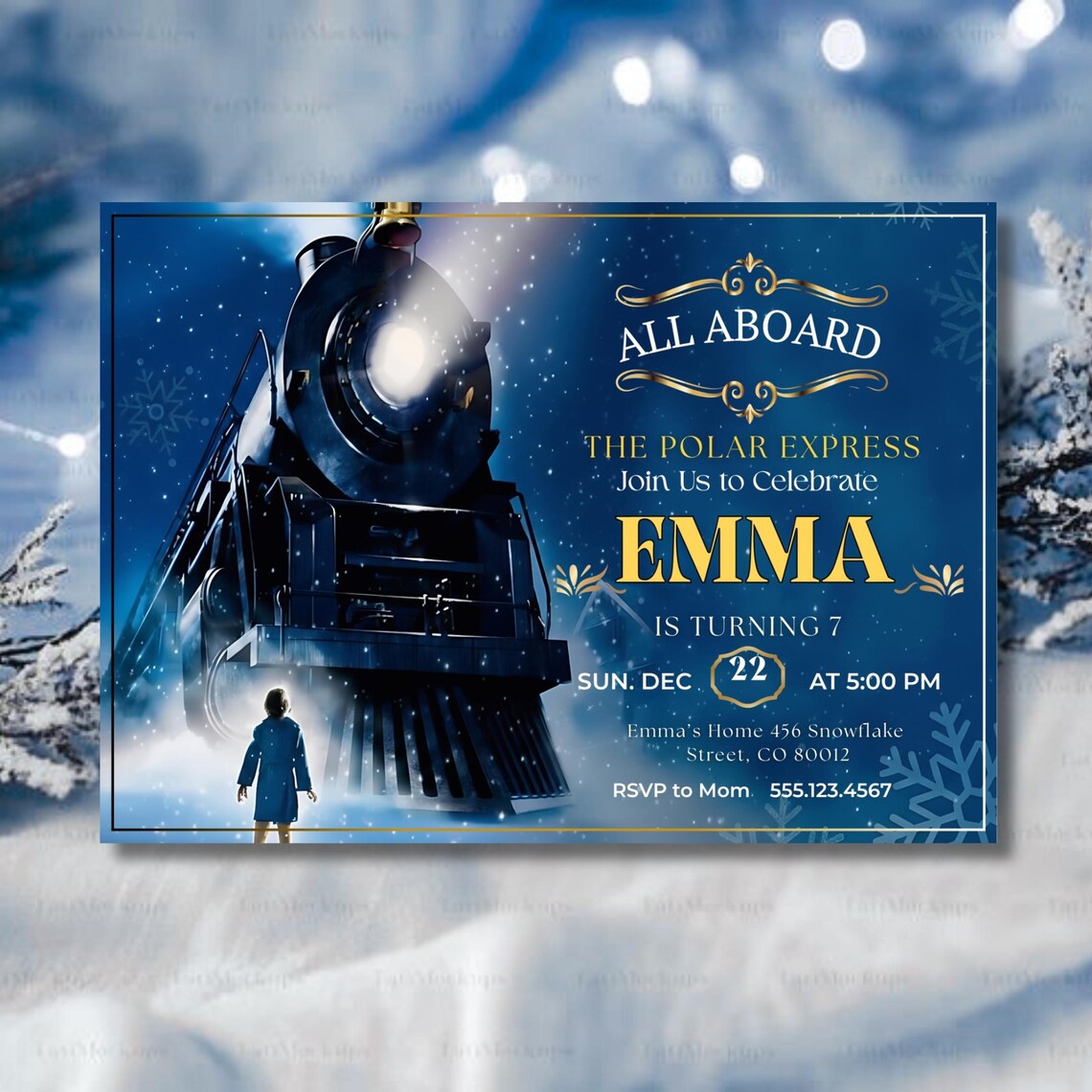 Printable Santa Train Invitation | Polar Express Train Ride Surprise ...