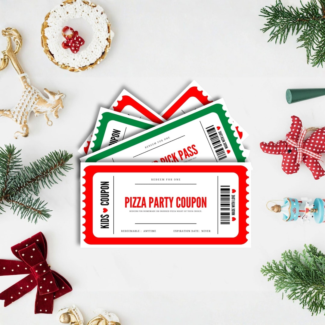 Christmas Coupon Kids Book, Printable Christmas Gift Coupons, Custom ...