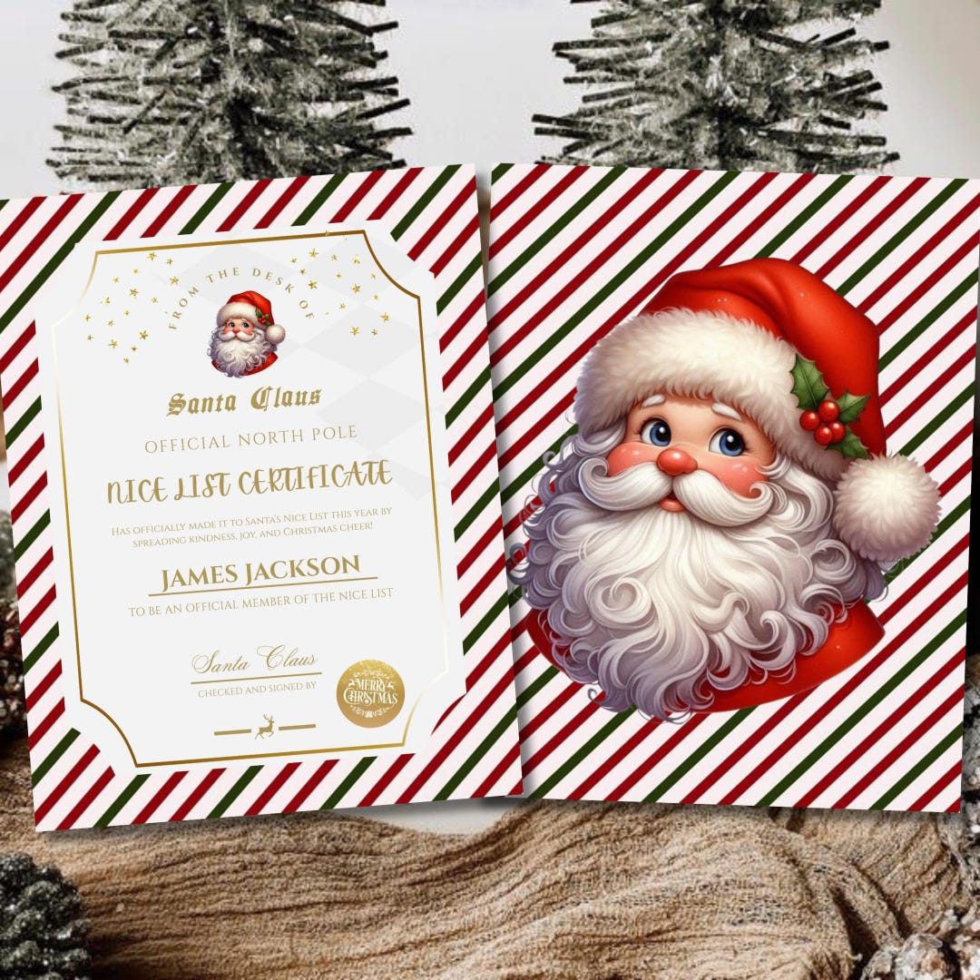 Printable Nice List Certificate Template | Approved Nice List Member ...