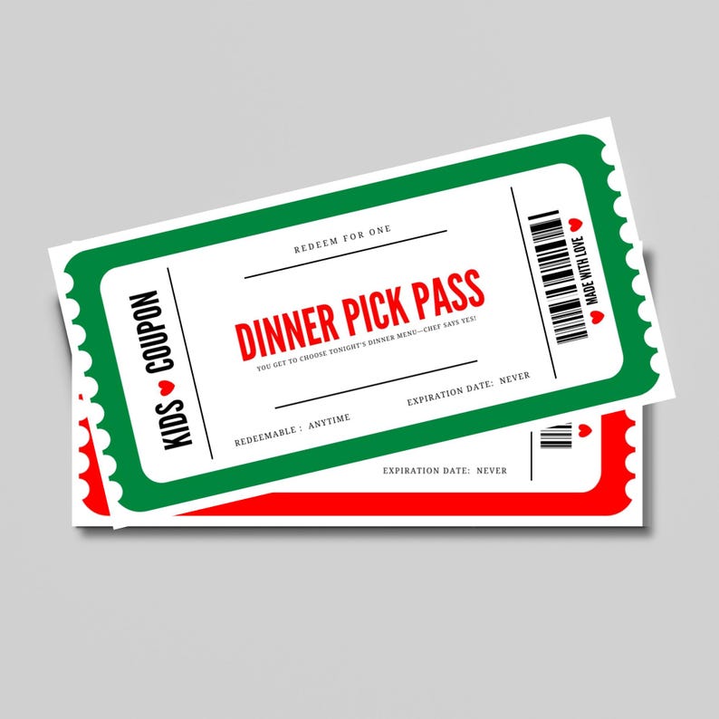 Christmas Coupon Kids Book, Printable Christmas Gift Coupons, Custom ...