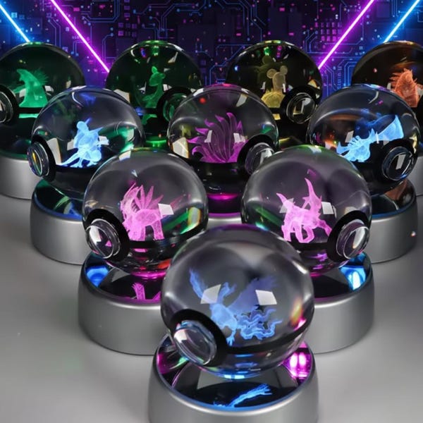 Crystal Pokeball - Etsy