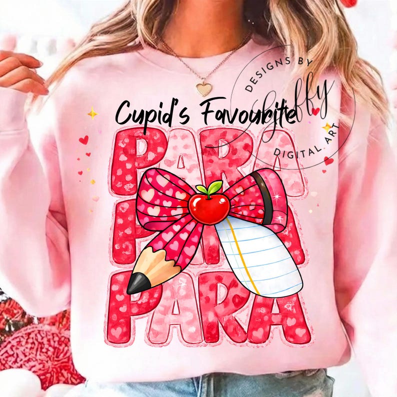 PARA Valentine Pencil Bow PNG, Cupid's Favourite Paraprofessional ...