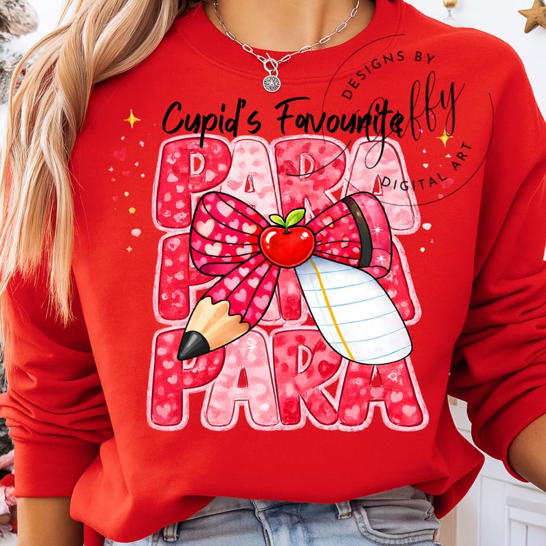 PARA Valentine Pencil Bow PNG, Cupid's Favourite Paraprofessional ...