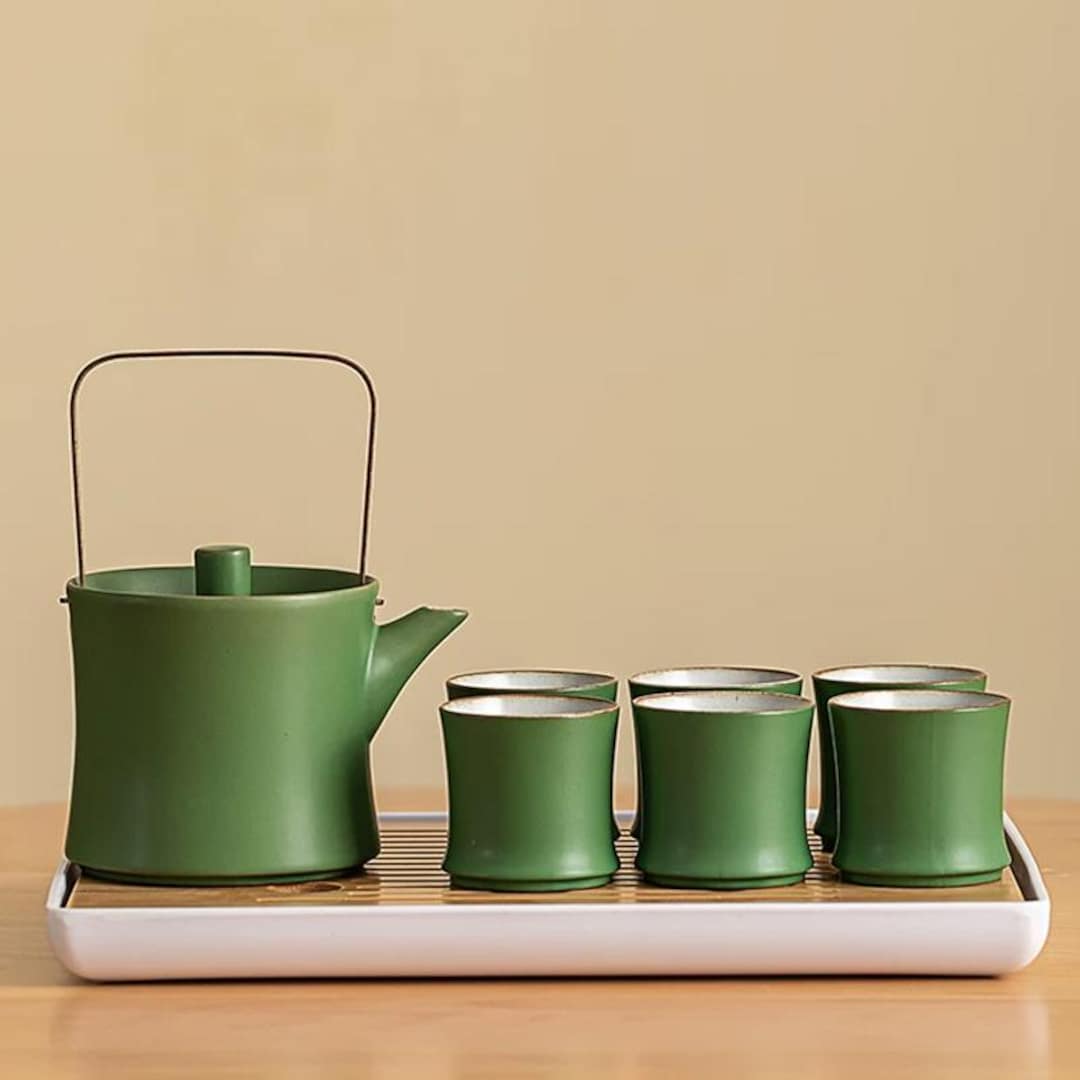 Handmade Ceramic Tea Sets | Creative Bamboo-joint Kung Fu Tea Sets ...