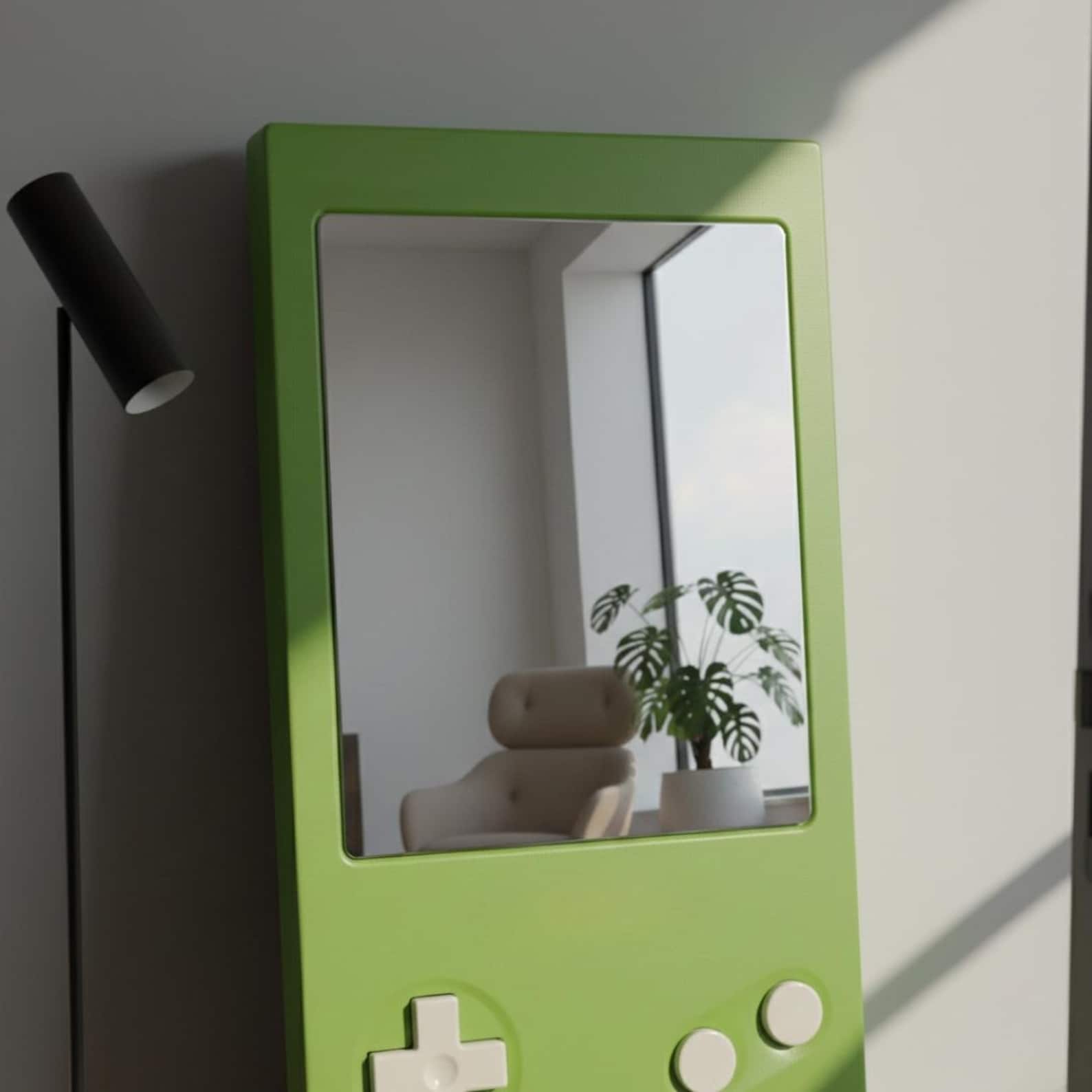 Retro Video Game Mirror - Handheld Console Inspired Wall Decor - Gamer ...
