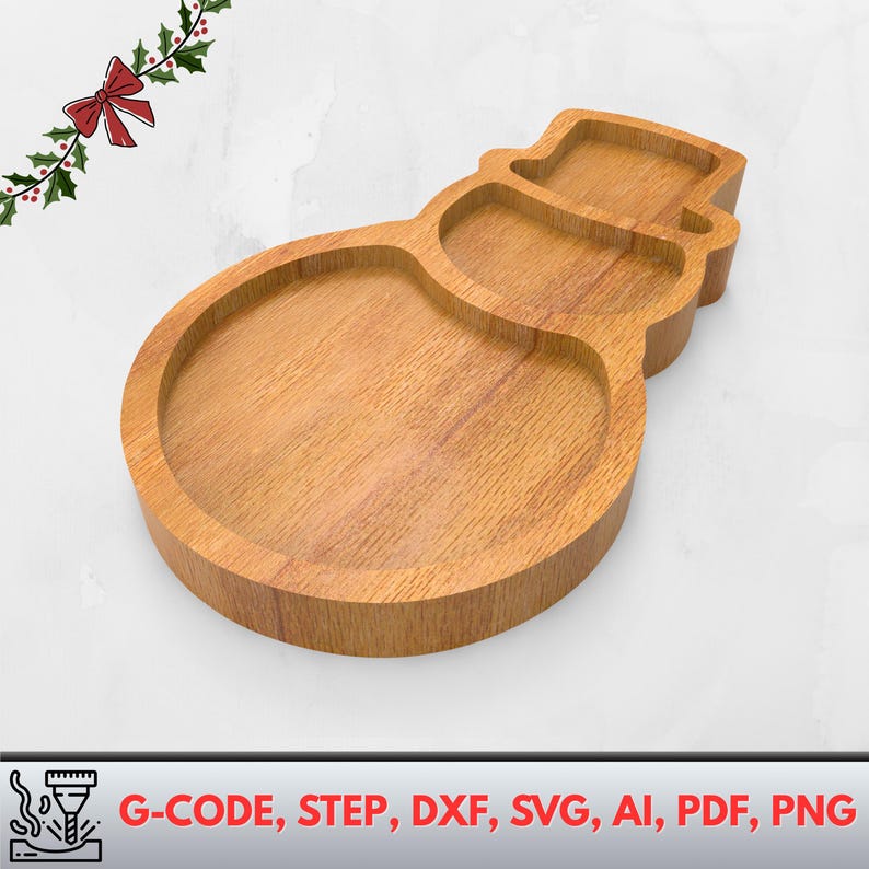Snowman Serving Tray CNC Files for CNC Router - Etsy