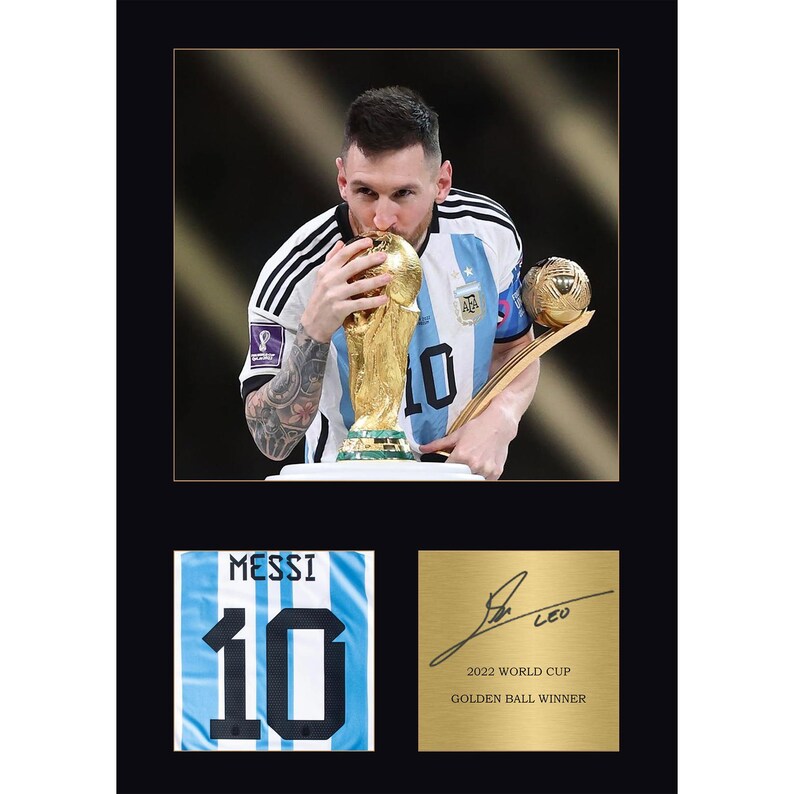 Lionel Messi Gift Signed A4 Print Display Unframed Argentina Gifts ...