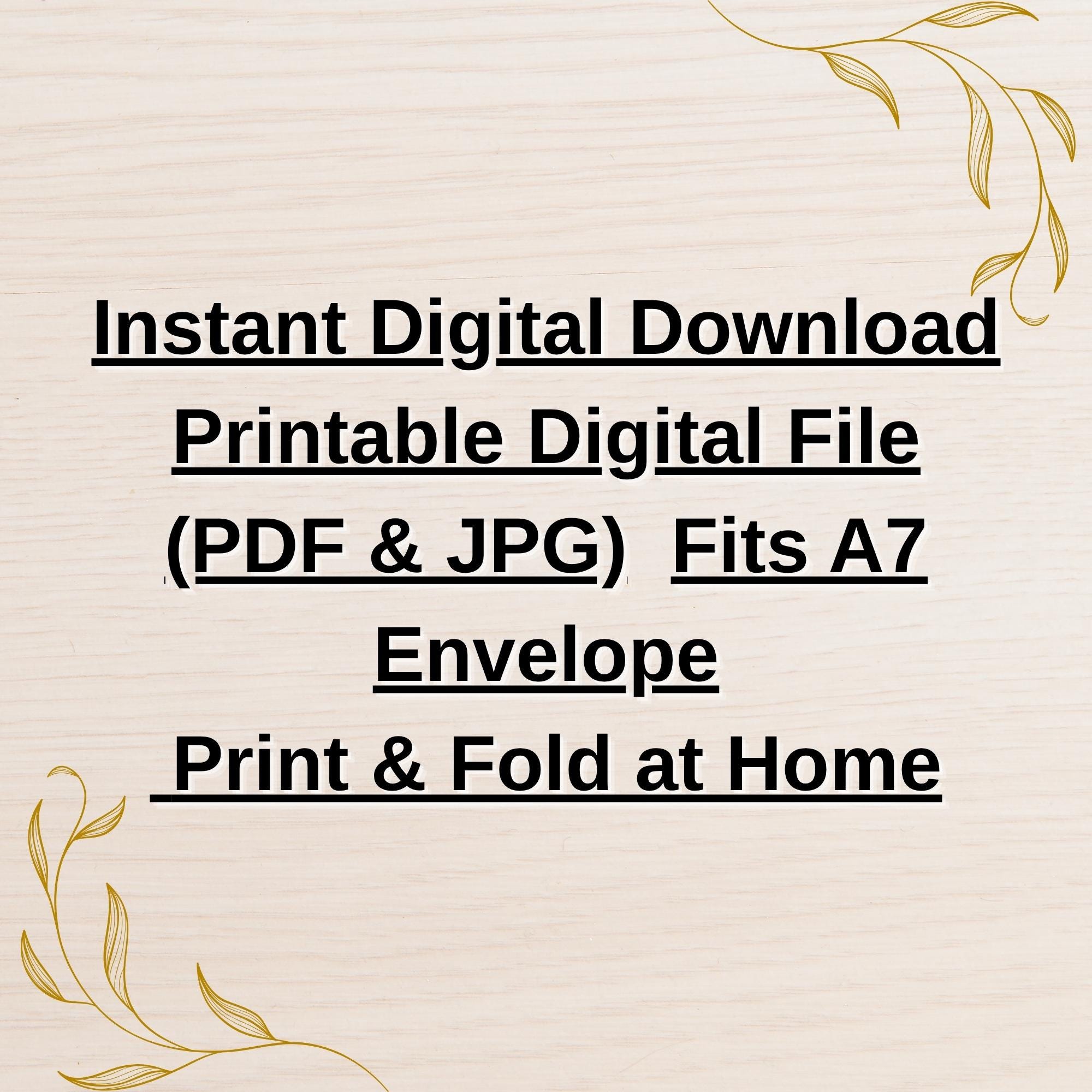 Printable Christmas Cards - Folded 5x7 Holiday Greeting Card, Digital ...