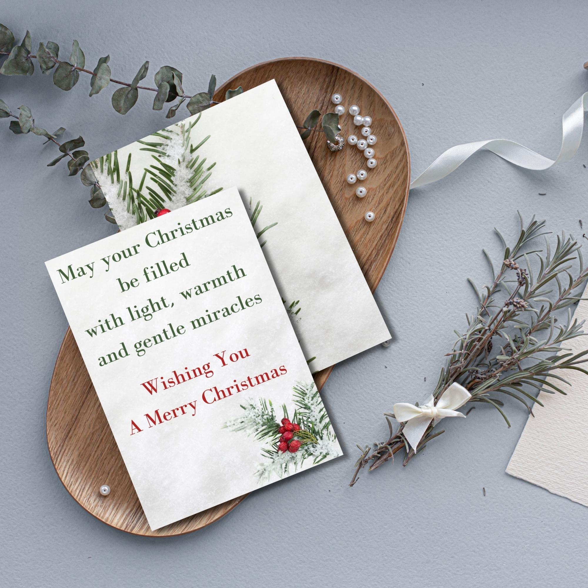 Printable Christmas Cards - Folded 5x7 Holiday Greeting Card, Digital ...