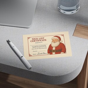 Kids Santa Nice List Certificate, Printable Good Behavior Award ...
