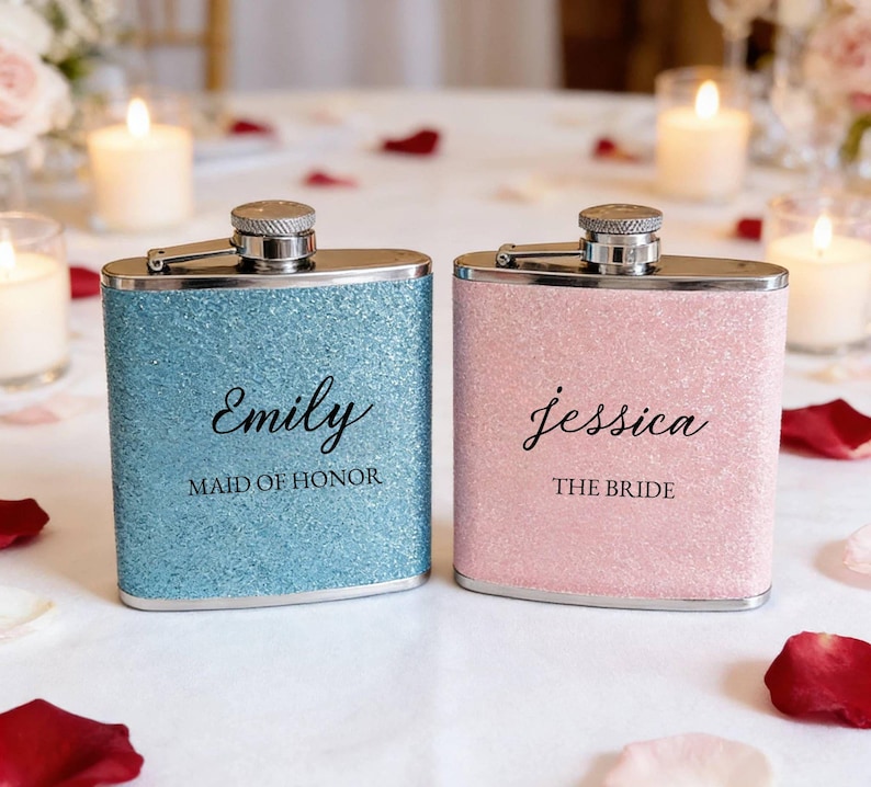 Custom Bridesmaid Flask, Personalized Women Flask, the Bride Women's ...