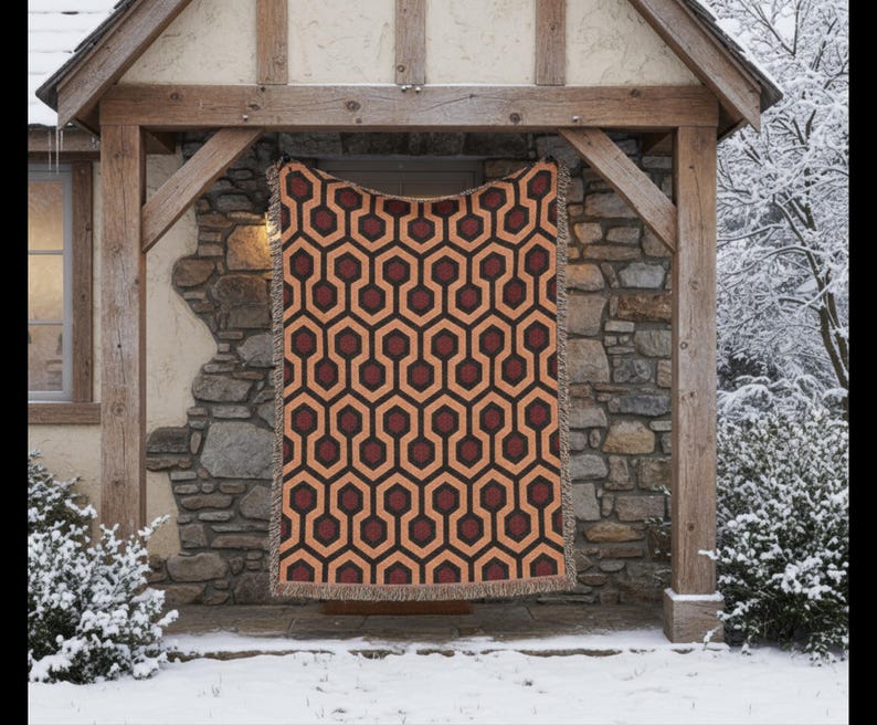 The Shining Inspired Woven Blanket 52"x37" | Iconic Overlook Carpet ...