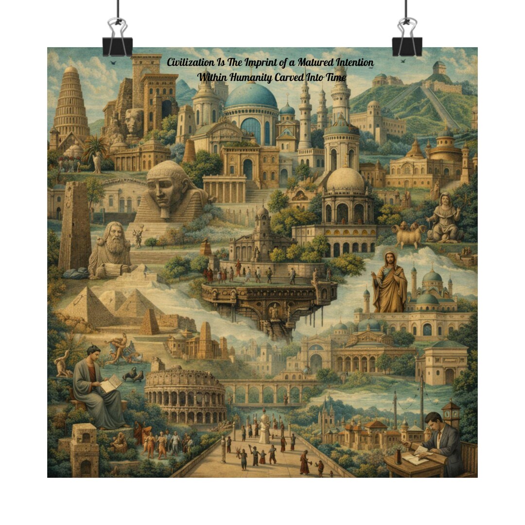 Ancient Civilizations Collage Matte Poster | Historic Empire Art ...