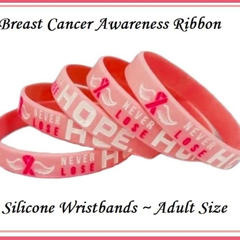 Breast Cancer Rubber Bracelet - Etsy