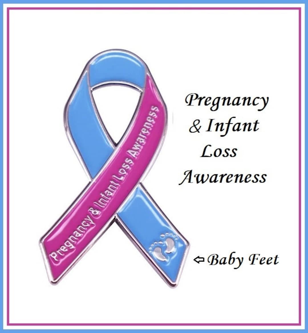 Lapel Pin ~ INFANT LOSS Awareness ~ Pregnancy Loss ~ Miscarriage ~ Pink ...