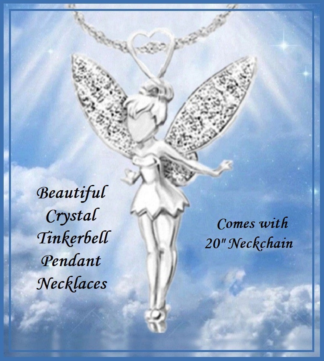 Beautiful TINKERBELL Fairy With Heart Sparkling Clear - Etsy