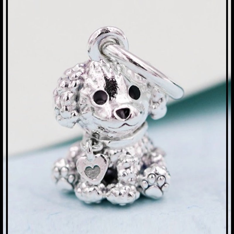 Silver Poodle Charm - Etsy