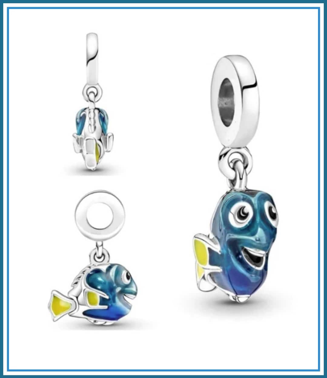 Group Sale DORY Clown Fish With Smiley Face Blue Enamel on Fins Silver ...