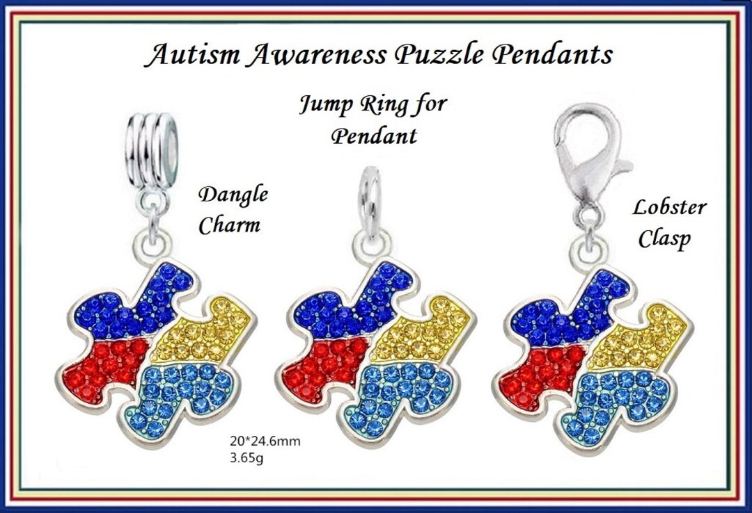 AUTISM ASPERGERS Syndrome Awareness, Multi-color Crystal Jigsaw PUZZLE ...