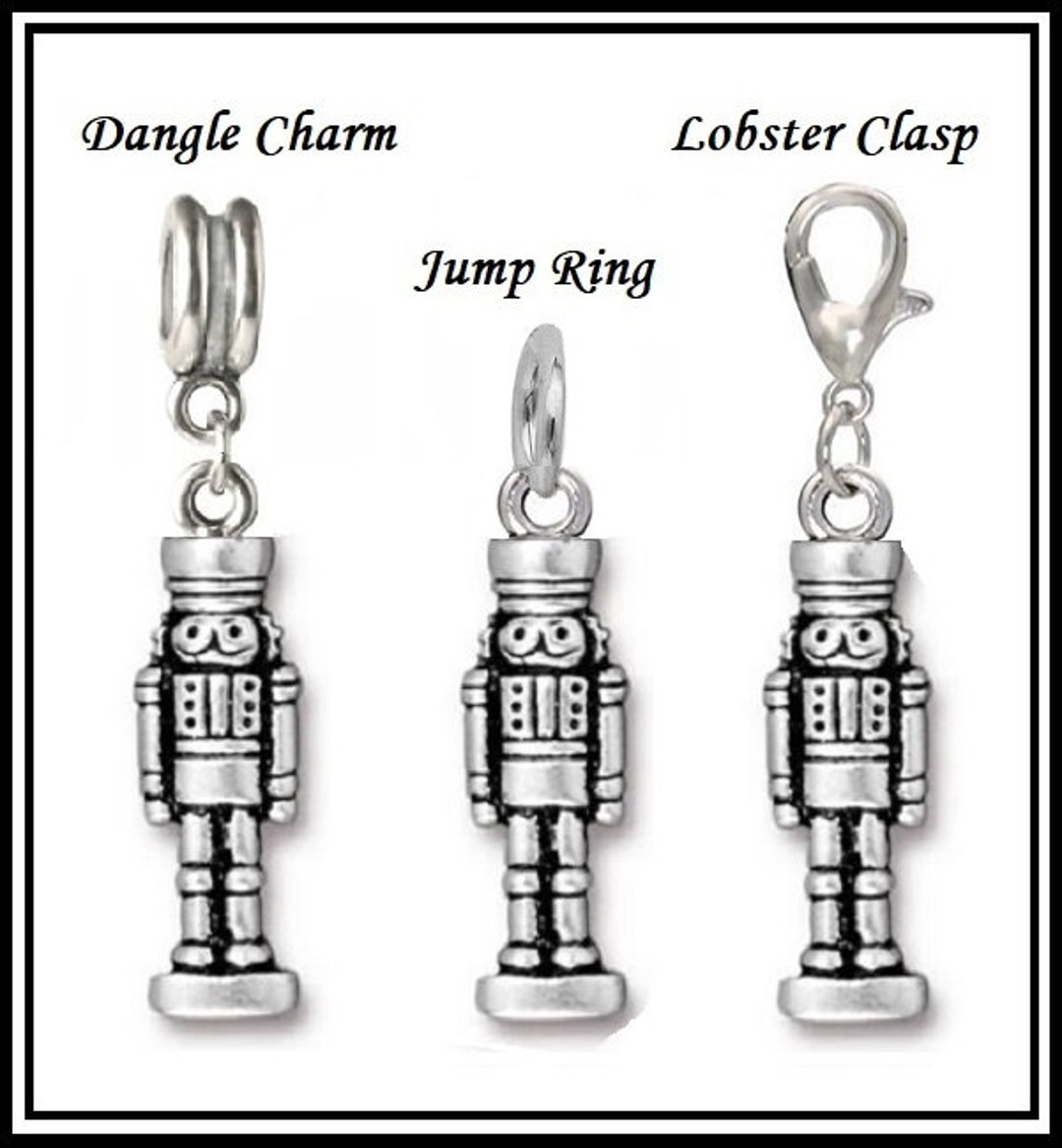 NUTCRACKER, Nut Cracker BALLET, Slim Tall Pendant; Jump Ring (necklace ...