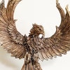 Modern Abstract Phoenix Sculpture: Mythological Bird Rising Statue ...