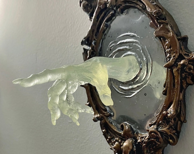 Spectral Hand Wall Plaque, Glow in the Dark Resin | Victorian Gothic ...