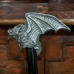 Vampire Bat Cane, Hand Sculpted Walking Stick | Victorian Gothic Cane ...