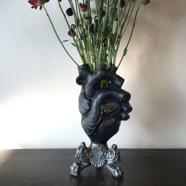 Glass Heart Vase - Etsy