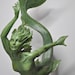 Mermaid Statue, Hand Painted Resin Sculpture, Jade Finish| Mythical ...