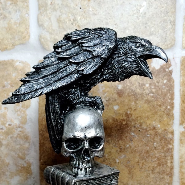 Raven Figurine Painted - Etsy
