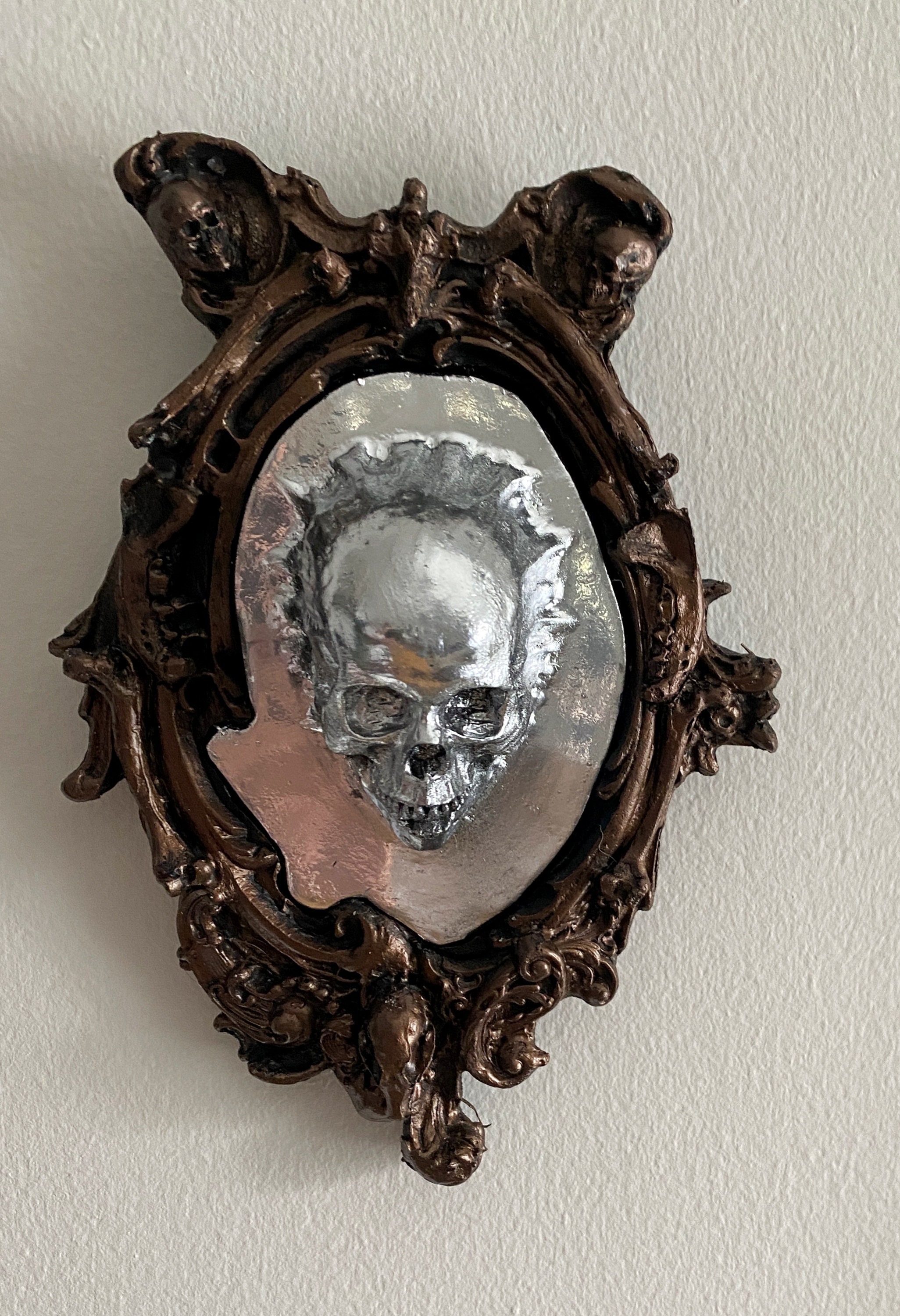 Spectral Skull Wall Plaque, Resin Sculpture | Victorian Gothic Haunted ...