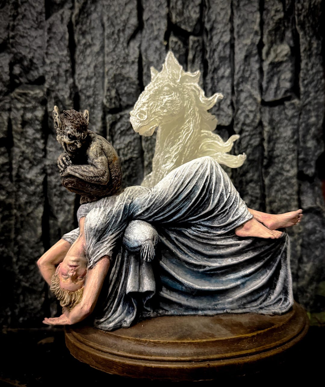 Statue of Henry Fuseli's "the Nightmare”, Full Color Resin Sculpture ...