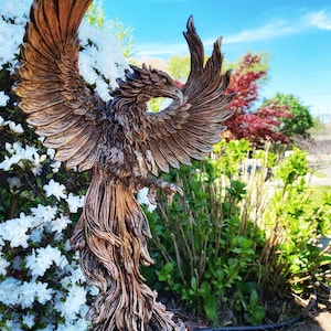 Phoenix Rising Statue, Large Version | Mythical Creature Figurine ...