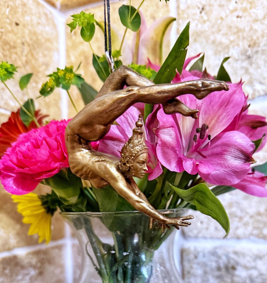 Grace in Balance, Contortionist Dancer Ornament, Hand Painted Resin ...