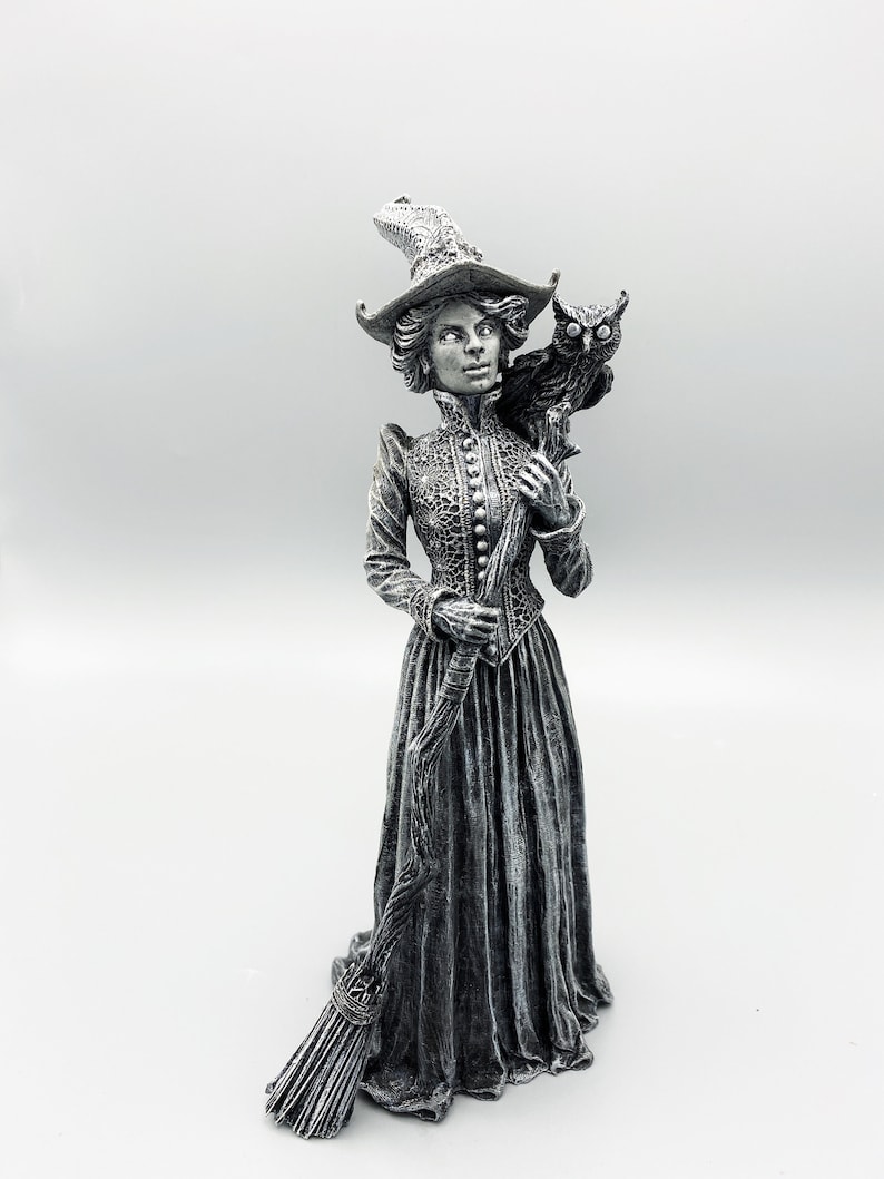Victorian Witch Statue, Hand Painted Resin Sculpture | Gothic Victorian ...