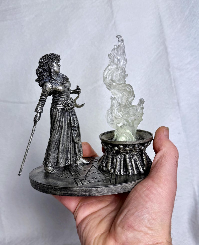 Witch’s Sabbath Statue: Circe, Hand Painted Resin Sculpture With LED ...
