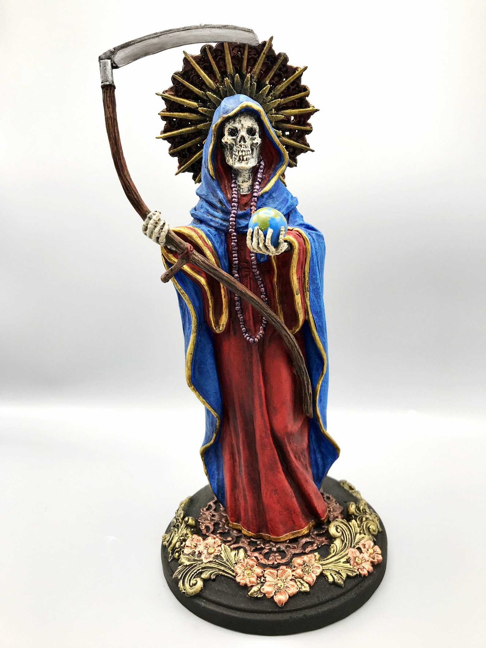 Santa Muerte Statue Full Color | Etsy