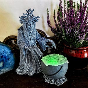 Gryla the Witch Statue, Hand Painted Resin Sculpture Rustic Folklore ...
