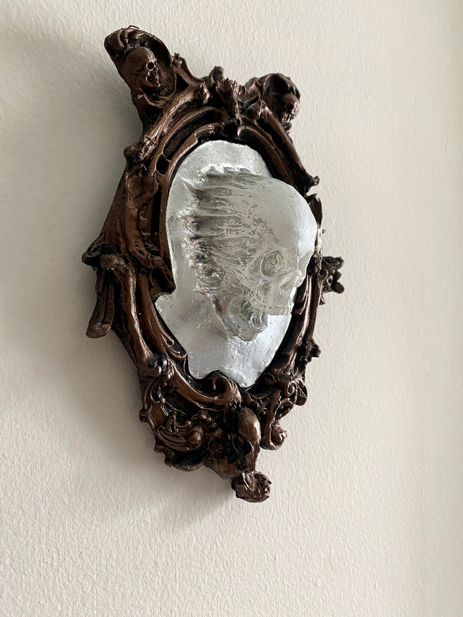 Spectral Skull Wall Plaque, Translucent White - Etsy