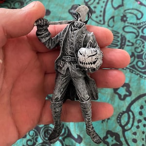 Headless Horseman Ornament, Hand Painted Resin Sculpture | Gothic ...