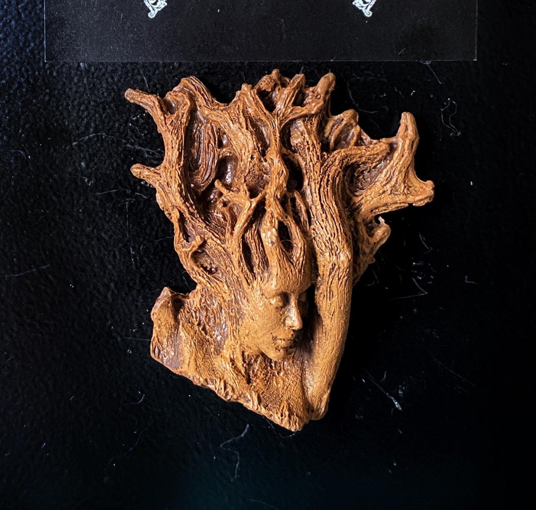 Dryad Magnet, Hand Painted Resin Sculpture | Mythic Fantasy Decor ...