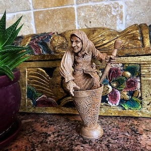Baba Yaga, the Russian Witch Statue, Hand Painted Resin Sculpture ...