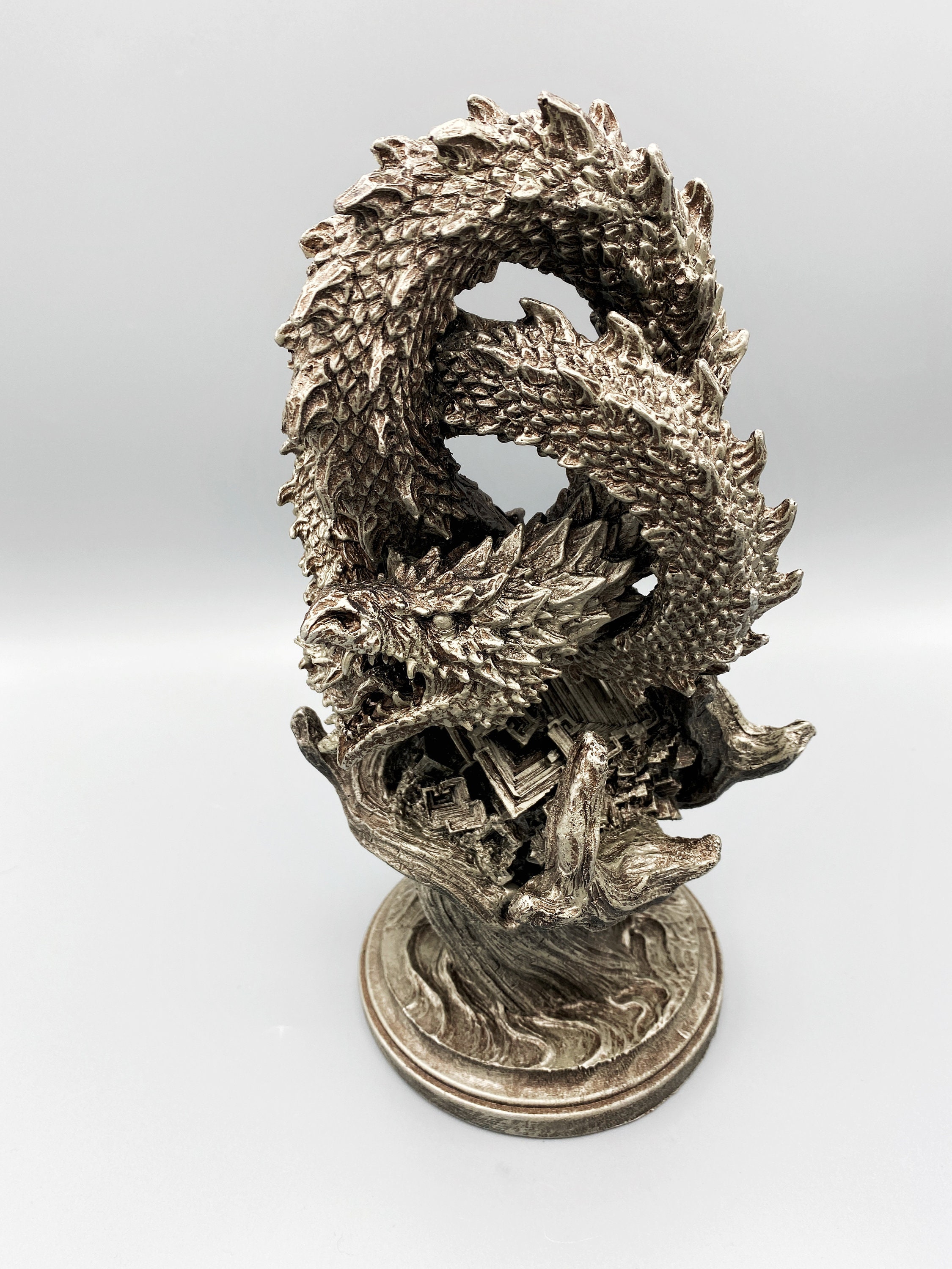Ouroboros/ World Serpent Statue, Hand Painted Resin Sculpture | Norse ...