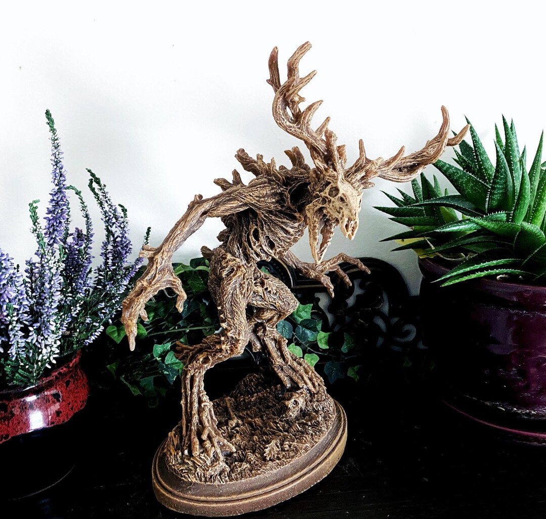 Leshen/ Wendigo Statue, Hand Painted Resin Sculpture | Mythical ...