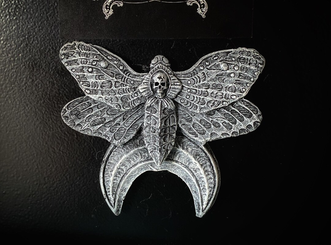 Death's Head Moth Magnet, Hand Painted Resin Sculpture | Gothic Fantasy ...