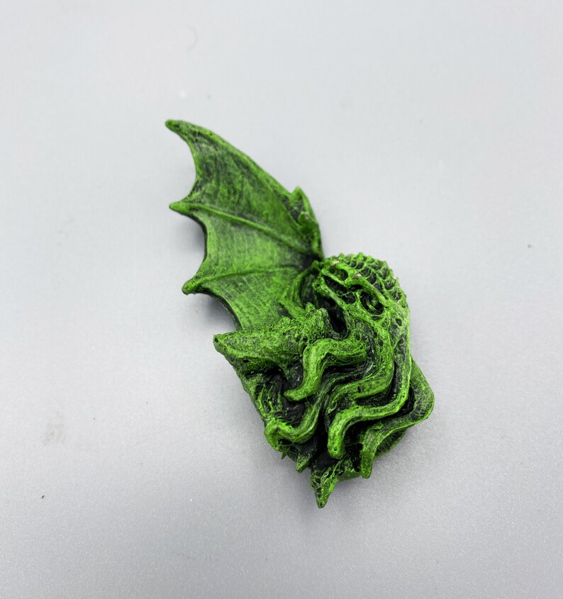 Cthulhu Magnet, Hand Painted Resin Sculpture | Mythic Lovecraftian Art ...