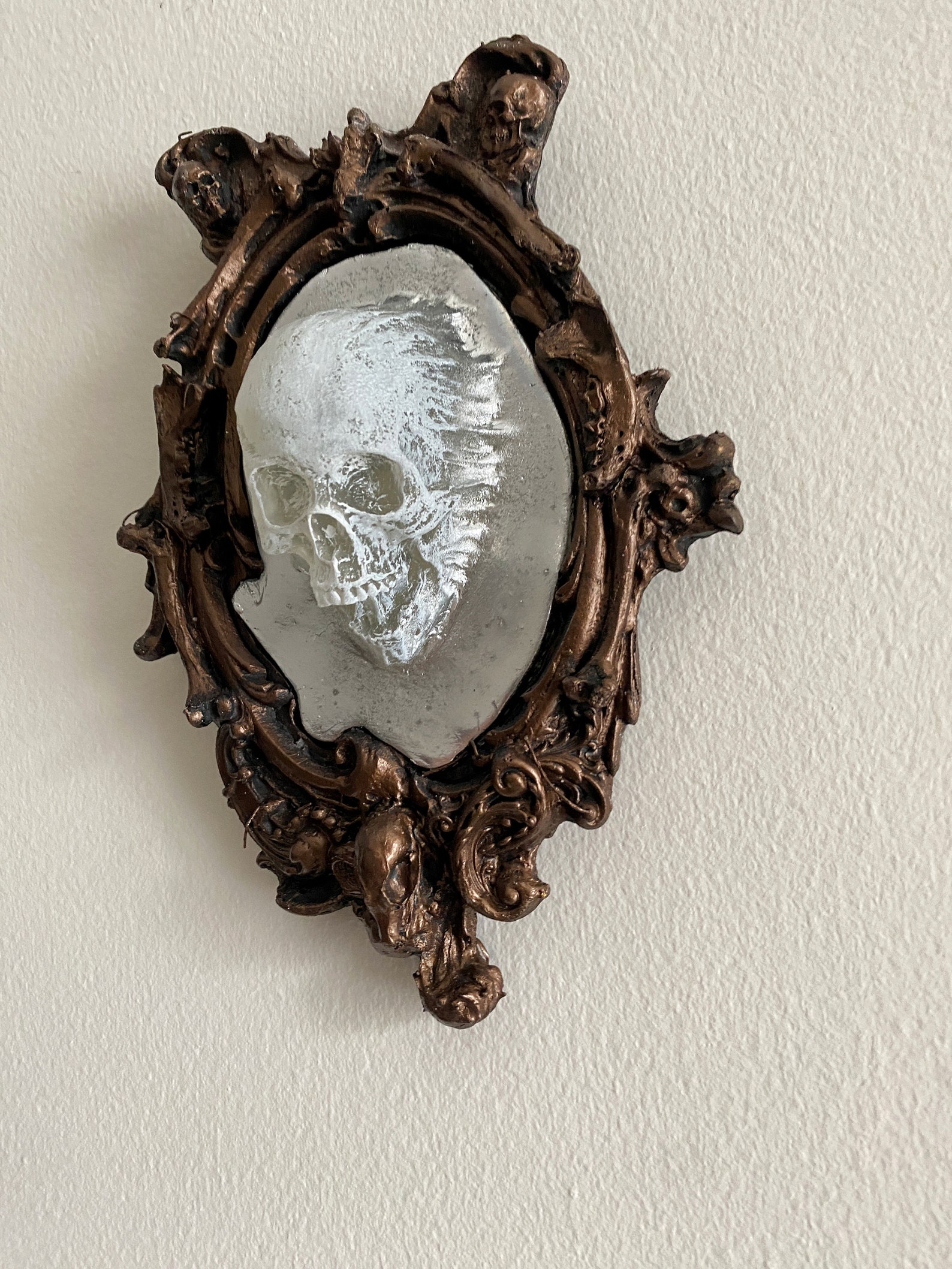 Spectral Skull Wall Plaque, Translucent White - Etsy