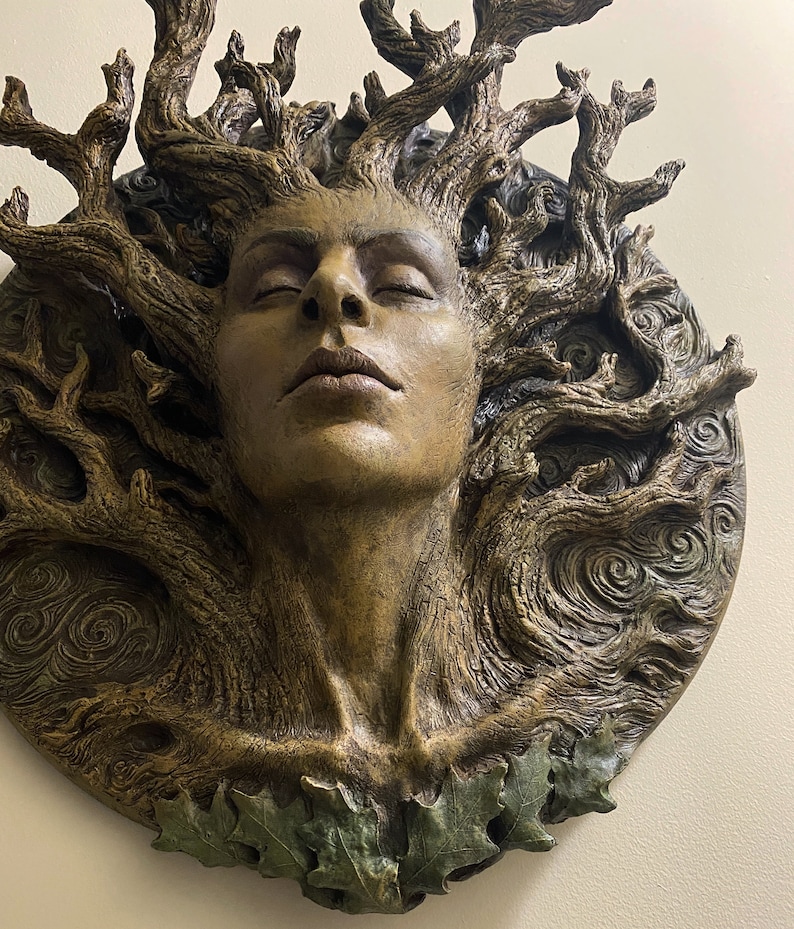Dryad Bust, Life Sized Wall Plaque Resin Sculpture | Mythic Forest ...