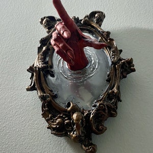 Spectral Hand Wall Plaque, Blood Red Resin Sculpture | Victorian Gothic ...