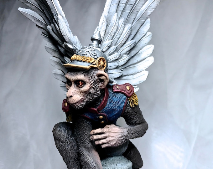 Flying Monkey Statue, Full Color - Etsy